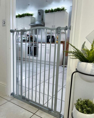 Safetots Extra Tall Curved Top Safety Gate, 134cm - 143cm, Matt Grey ...