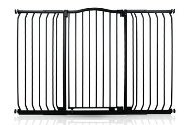 Safetots Extra Tall Curved Top Safety Gate, 143cm - 152cm, Matt Black ...