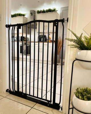Safetots Extra Tall Curved Top Safety Gate, 161cm - 170cm, Matt Black ...