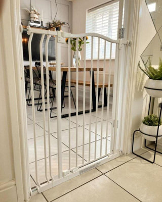 Safetots Extra Tall Curved Top Safety Gate, 170cm - 179cm, Matt White ...