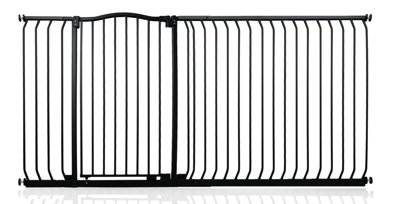 Safetots Extra Tall Curved Top Safety Gate, 189cm - 198cm, Matt Black ...