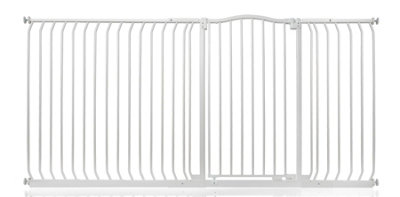 Safetots Extra Tall Curved Top Safety Gate, 207cm - 216cm, Matt White, Extra Tall 100cm in ...