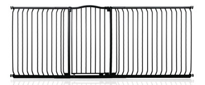 Safetots Extra Tall Curved Top Safety Gate, 234cm - 243cm, Matt Black ...