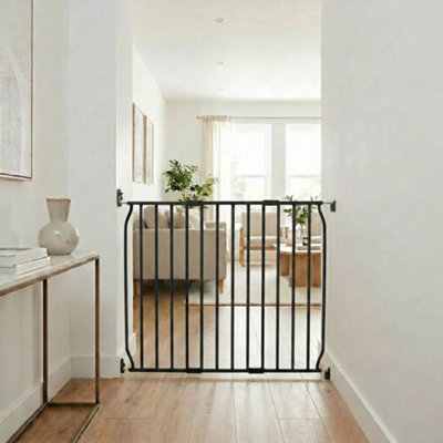 SAFETOTS EXTRA TALL ECO SCREW FIT BABY GATE, BLACK, 110CM - 120CM ...