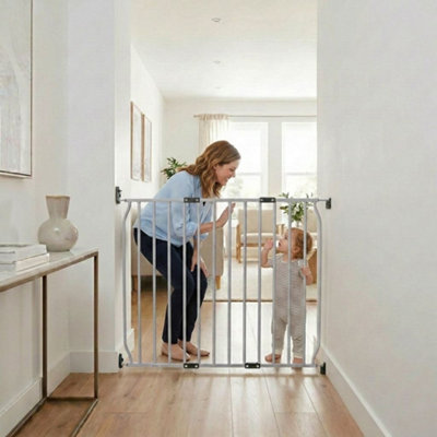 Safetots Extra Tall Eco Screw Fit Baby Gate, Grey, 120cm - 130cm, Extra ...