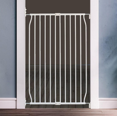 Safetots Extra Tall Eco Screw Fit Baby Gate, White, 100cm - 110cm ...