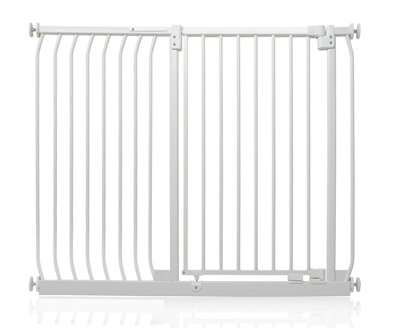 Safetots Extra Tall Elite Safety Gate, 125cm - 134cm, Matt White, Extra ...