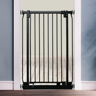 Safetots Extra Tall Elite Safety Gate, 98cm - 107cm, Matt Black, Extra ...