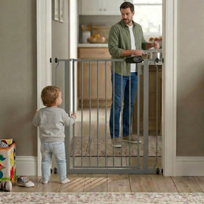 Safetots Extra Tall Metal Safety Gate Pressure Fit, 87.9cm - 95.5cm ...