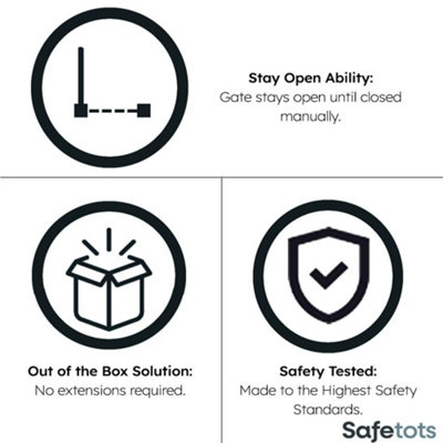 Safetots Extra Tall Narrow Metal Safety Gate Pressure Fit, 68.5cm ...