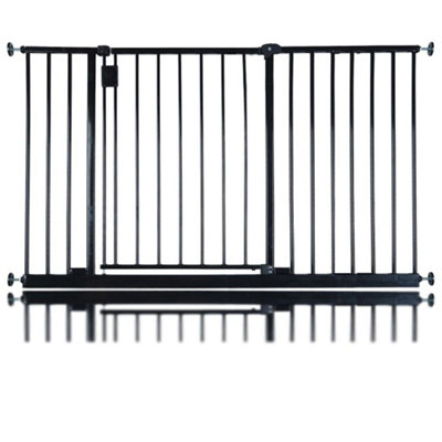 Safetots Extra Wide Hallway Gate, 122cm - 128cm, Black, Pressure Fit ...