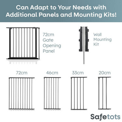 Safetots Premium Multi Panel Play Den, 144cm x 144cm, Grey, 70cm High ...