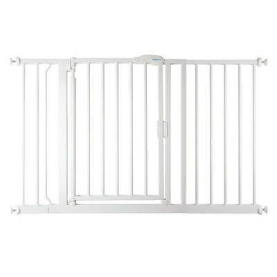 Safetots Pressure Fit Self Closing Stair Gate, 125.4cm - 132.4cm, White ...