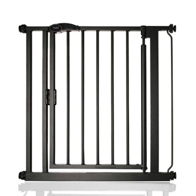 Safetots Pressure Fit Self Closing Stair Gate, 75cm - 82cm, Matt Black ...