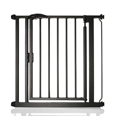Safetots Pressure Fit Self Closing Stair Gate, 75cm - 82cm, Matt Black ...