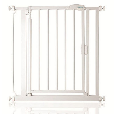 Safetots Pressure Fit Self Closing Stair Gate, 75cm - 82cm, White, Auto ...