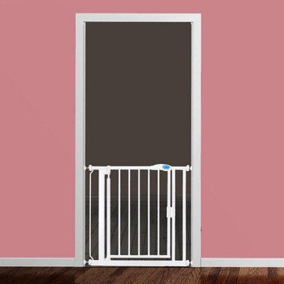 Safetots Pressure Fit Self Closing Stair Gate, 75cm - 82cm, White, Auto ...
