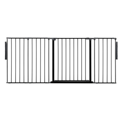 Safetots Room Divider Black Up to 105cm, Multi Panel Flexible Room ...