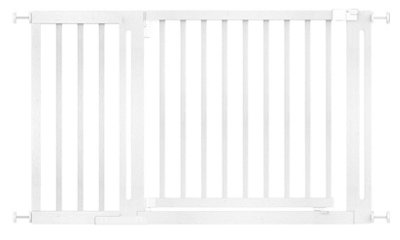 Safetots Wooden Elegance Gate, White, 125cm - 133cm, Pressure Fit ...