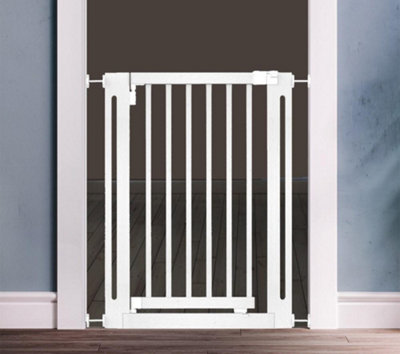 Safetots Wooden Elegance Gate, White, 125cm - 133cm, Pressure Fit ...