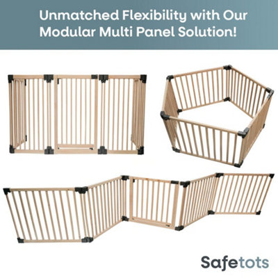 Safetots Wooden Play Den, 100cm x 100cm, Baby Playpen, Play Den for ...