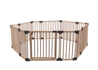Safetots Wooden Play Den, Hexagon, 6 x 120cm, Baby Playpen, Play Den ...