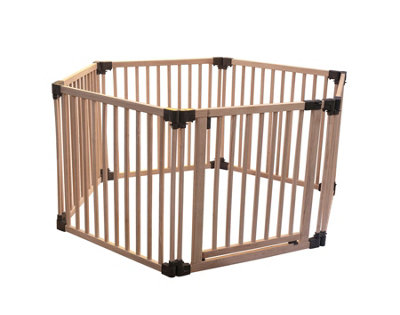 Safetots Wooden Play Den, Hexagon, 6 x 80cm, Baby Playpen, Play Den for ...