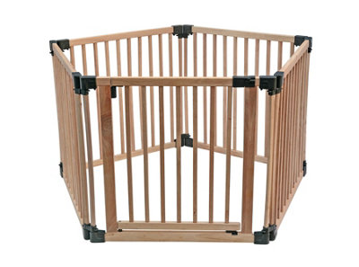 Safetots Wooden Play Den, Pentagon, 5 x 80cm, Natural Wood, Play Den ...