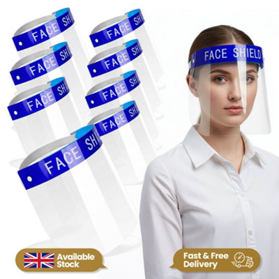 Safety Face Shield Full Protection Cap Wide Visor Resistant Spitting ...
