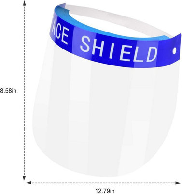 Safety Face Shield Full Protection Cap Wide Visor Resistant Spitting ...