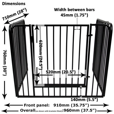 Safety Fire Guard in Black Heavy Duty Nursery Child Kid Fireplace Stove Pet
