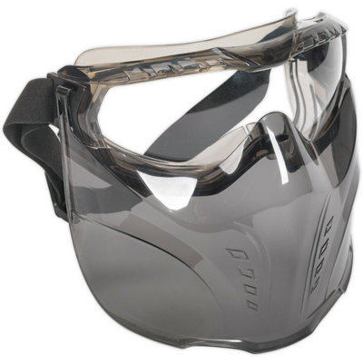 Safety Goggles with Detachable Face Shield - Clear Lens - Adjustable ...