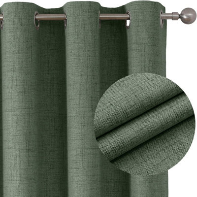 Sage 100%Blackout Curtain Plain Thermal Insulated Window Curtain 66X54 ...