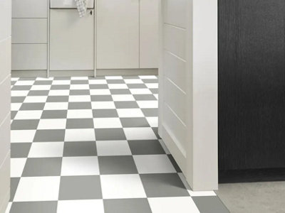 Sage and White Tile Vinyl Flooring 2m x 2m (4m2)