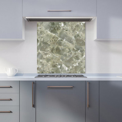 Sage Green Quartz Effect Kitchen Splashback