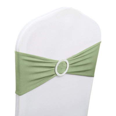 Sage Green Spandex Chair Band with Slider Buckle Stretchy Chair Band ...