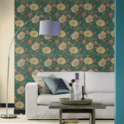 Sailsbury Cottage Floral Wallpaper Paste The Wall Country Flowers ...