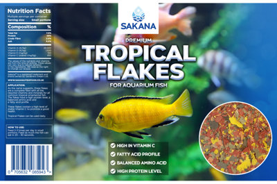 Sakana 1kg Premium Tropical Fish Flakes Protein Rich Balanced Aquarium ...