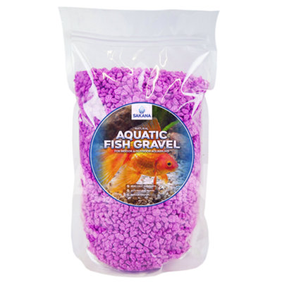Sakana 1kg Violet Fluorescent Fish Gravel - Tropical Decorative Pond ...