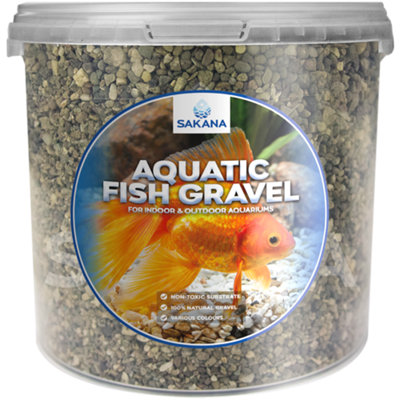 Sakana 2.5L Natural Round Aquatic Fish Gravel - Premium Aquarium Pond ...