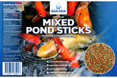 SAKANA 500G MIXED FISH STICKS COMPLETE ALL ROUND BALANCED COLD WATER ...