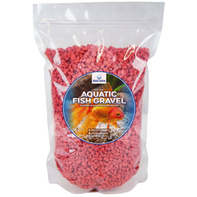 Sakana 5kg Red Aquatic Fish Gravel - Premium Aquarium Tank Pond Décor ...