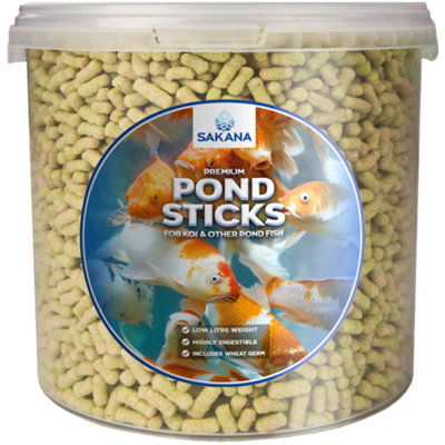 Sakana 5L Premium Pond Fish Sticks Complete All Round Balanced Cold ...