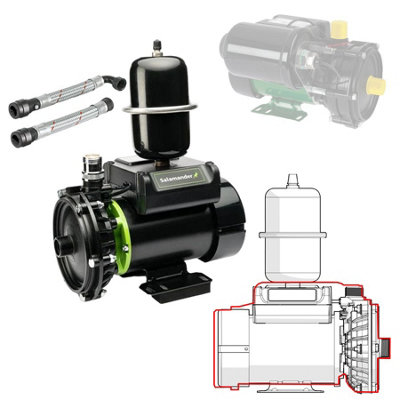 Salamander Right ESP55CPV Single Shower Pump 1.6 Bar Anti Vibration ...