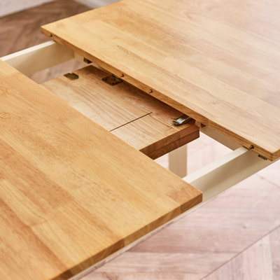 Salcombe Extending Rectangular Wooden Table with 2 Whitby Chairs & 1 ...