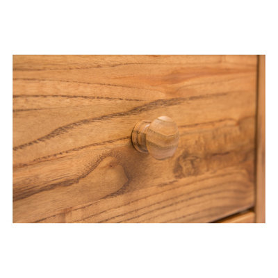 Salerno 2 Drawer Bedside Table Wood Knob
