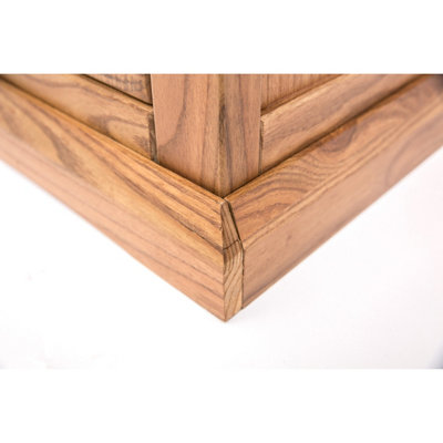 Salerno 2 Drawer Bedside Table Wood Knob