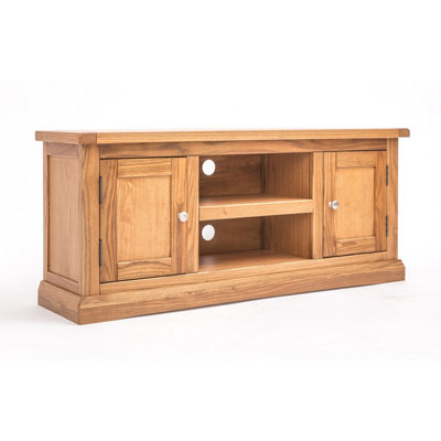 Salerno Light Wood 2 Door TV Cabinet Chrome Knob