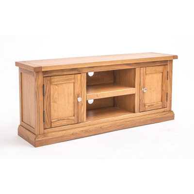 Salerno Light Wood 2 Door TV Cabinet Chrome Knob