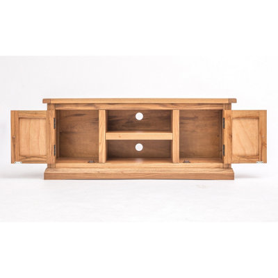 Salerno Light Wood 2 Door TV Cabinet Chrome Knob